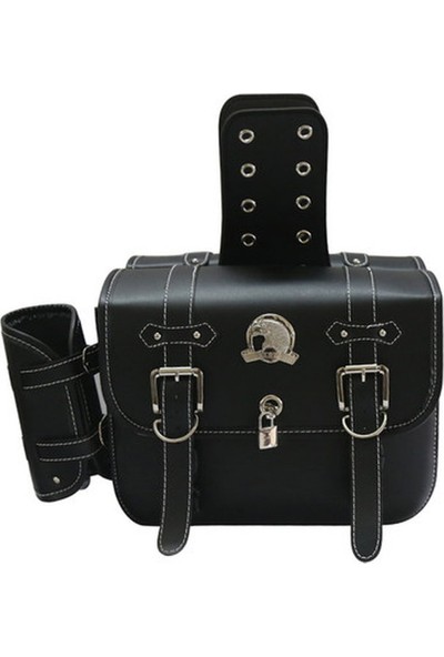 Charge Sol Sağ Evrensel Pu Deri Motosiklet Hurç Yan Aracı Bagaj