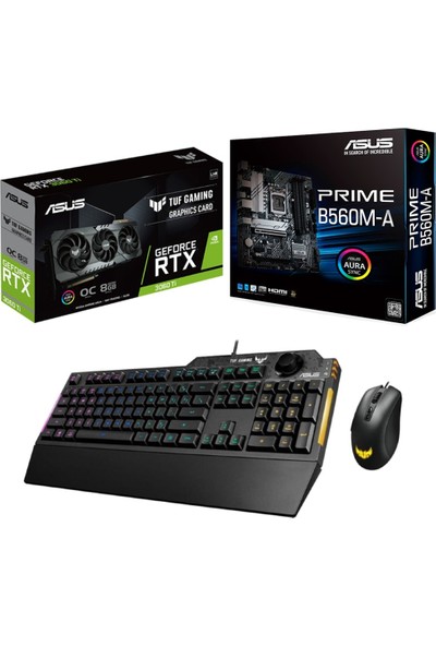 Asus TUF-RTX3060TI+B560M-A+TUF Gamıng Combo Ekran Kartı Asus TUF-RTX3060TI+B560M-A+TUF Gamıng Combo Ekran Kartı