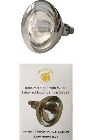Golden Fer 500 W Isıtıcı Lamba Infrared Beyaz - E-27 Normal Duy