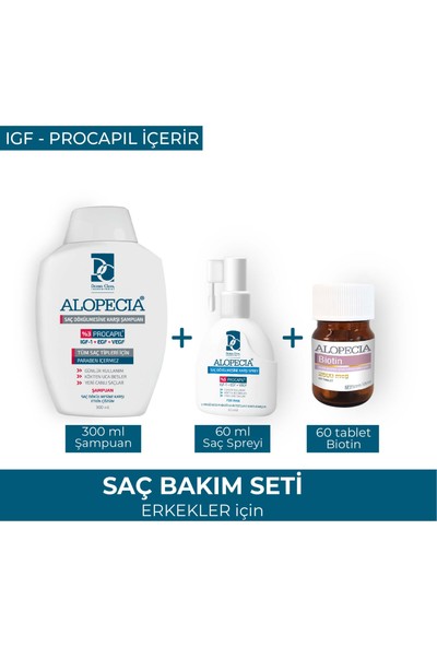 Alopecia Procapil ve IGF İçerikli Saç Dökülmesine Karşı Erkek Set