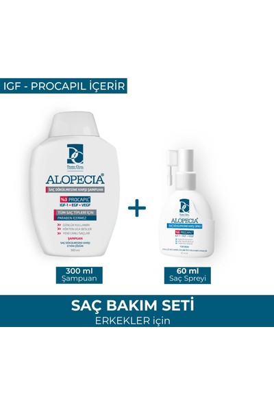 Alopecia Procapil ve IGF İçerikli Serum ve Şampuan Seti (ERKEK) Alopecia Procapil ve IGF İçerikli Serum ve Şampuan Seti (ERKEK)
