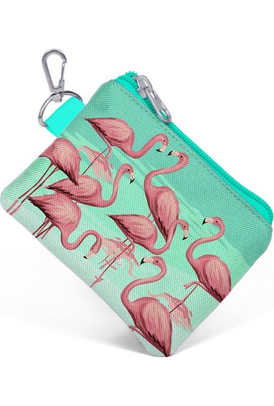 Coral High Su Yeşili Flamingolu Bozuk Para Çantası 21778 Coral High Su Yeşili Flamingolu Bozuk Para Çantası 21778