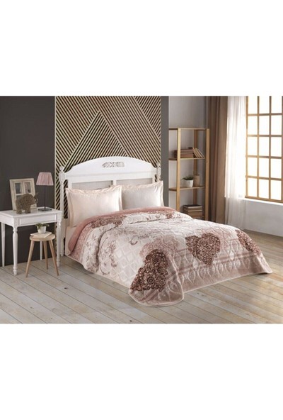 Kristal Çift Kişilik Battaniye - Tanem Gül Kurusu