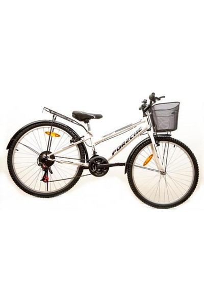 POR2CHE Rahat Kullanışlı Sepetli Bisiklet Beyaz