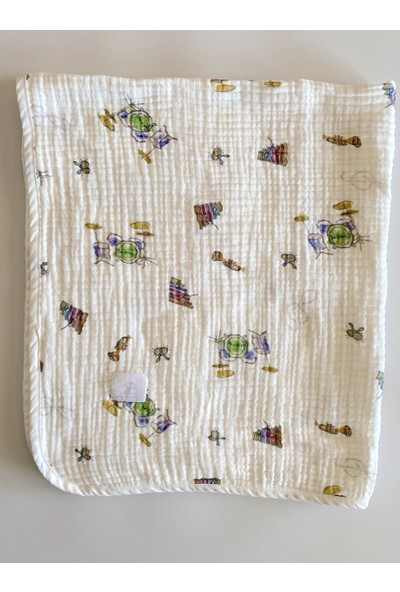 Milly&Molly Musical Instruments 4 Kat Müslin Battaniye Milly&Molly Musical Instruments 4 Kat Müslin Battaniye