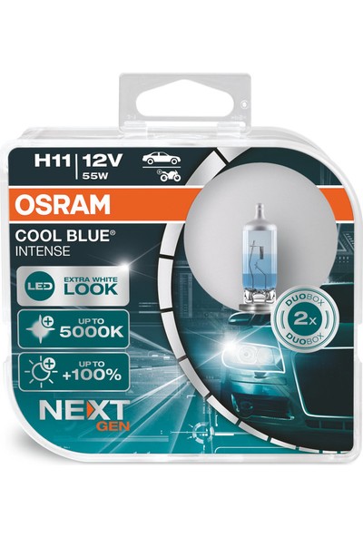 Osram H11 Cool Blue Intense Next Gen 5000K Beyaz Işık 2 Adet) Osram H11 Cool Blue Intense Next Gen 5000K Beyaz Işık 2 Adet)