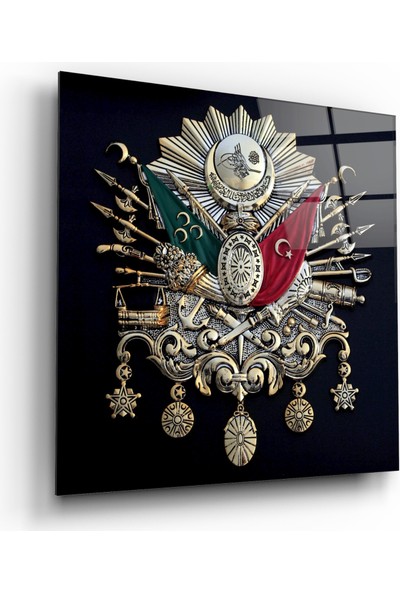 Pi Dekorasyon Osmanlı Devlet Arması Cam Tablo