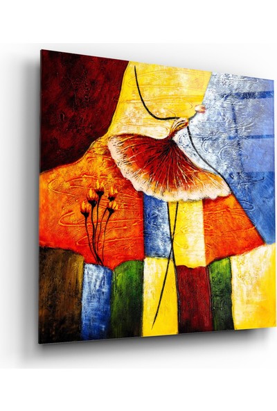 Pi Dekorasyon Soyut Cam Tablo