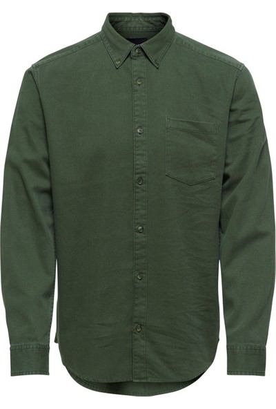 Only & Sons Erkek Haki Gömlek Onsbryce Life - 22017285