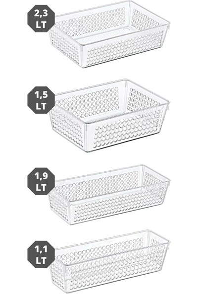 Lira 4'lü Set Handy Buzdolabı & Dolap Içi Düzenleyici Organizer