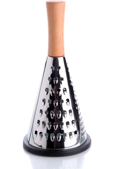 Zuzu Made Lüks Konik Rende Uzun Bambu Saplı 26,5 cm Paslanmaz Çelik