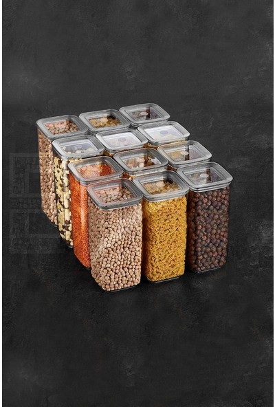 Zuzu Made Sude Seri 12'li 1700 ml Vakumlu Saklama Kabı Seti - Erzak Saklama Seti Zuzu Made Sude Seri 12'li 1700 ml Vakumlu Saklama Kabı Seti - Erzak Saklama Seti