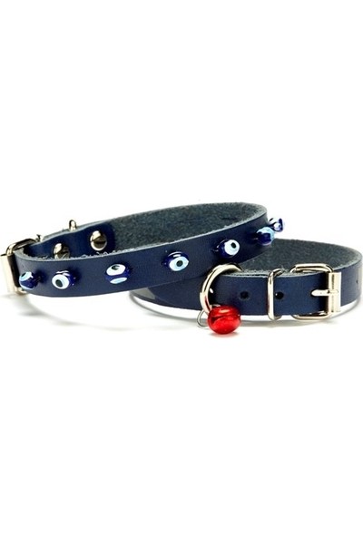Splendor Cattie Gerçek Deriden El Yapımı Boncuklu Kedi Boyun Tasması 1,2X25-29CM - Royal Blue Splendor Cattie Gerçek Deriden El Yapımı Boncuklu Kedi Boyun Tasması 1,2X25-29CM - Royal Blue