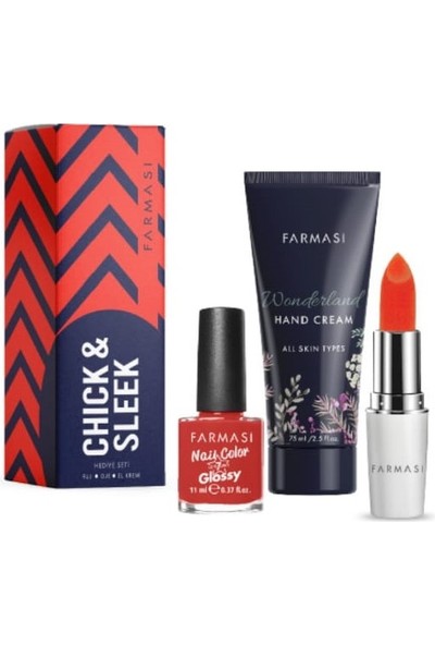Farmasi Chıck & Sleek 3'lü Hediye Seti (Ruj-Oje-El Kremi) Farmasi Chıck & Sleek 3'lü Hediye Seti (Ruj-Oje-El Kremi)