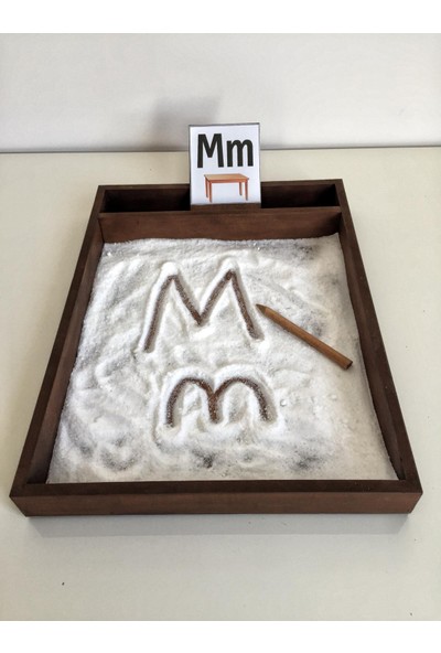 Tasarım Eshas Montessori Öğrenme Tepsisi-Kum Tepsisi-