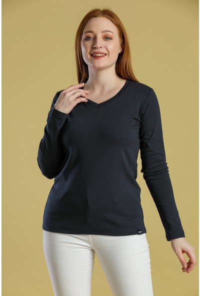 Bessa Uzun Kollu Bayan Sweatshirt Basic Regular Fit