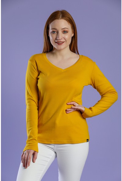 Bessa Uzun Kollu Bayan Sweatshirt Basic Regular Fit