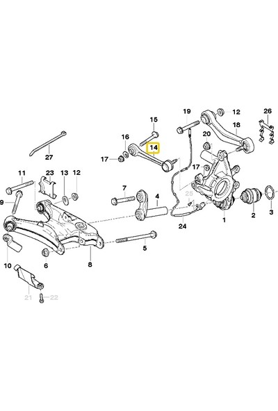 FEBI Bmw E38 ve E39 Uyumlu Frow Arka Salıncak 33326768791