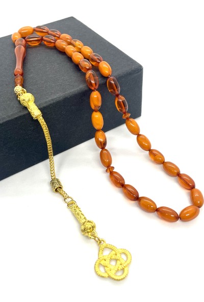 Hediye Kutusu Sistemli Toz Kehribar Tesbih