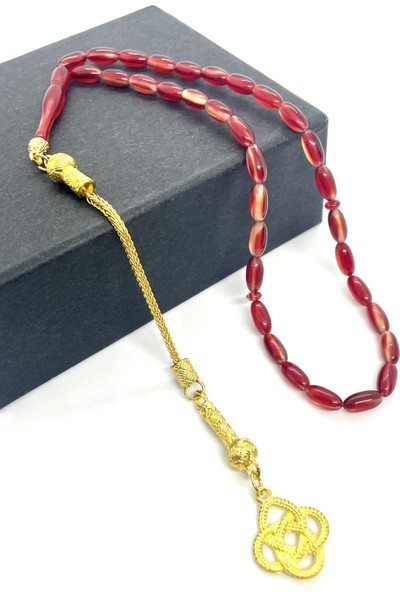 Hediye Kutusu Sistemli Toz Kehribar Tesbih