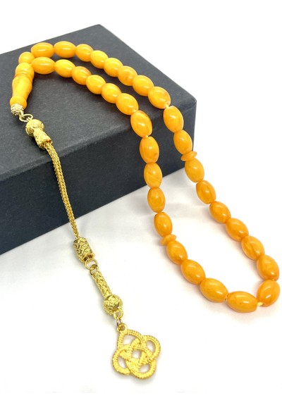 Hediye Kutusu Sistemli Toz Kehribar Tesbih