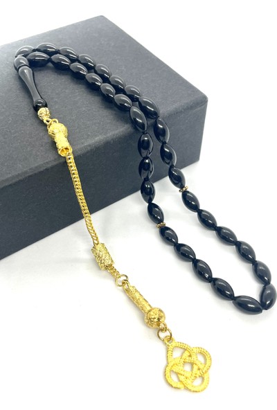 Hediye Kutusu Sistemli Toz Kehribar Tesbih