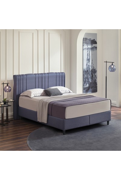 Yataş Bedding Lento Baza Liven Başlık Hard&soft Set 150X200 - Lacivert