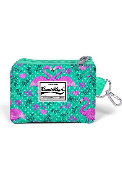 Coral High Kids Su Yeşili Pembe Flamingo Desenli Bozuk Para Çantası 21712 Coral High Kids Su Yeşili Pembe Flamingo Desenli Bozuk Para Çantası 21712