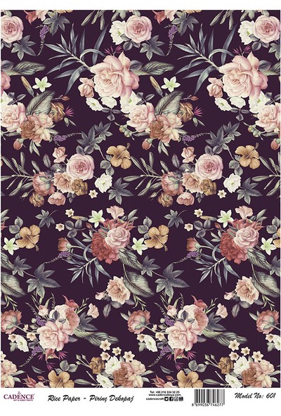 Cadence 601 Çiçek Serisi Pirinç Dekopaj 30 x 42 cm