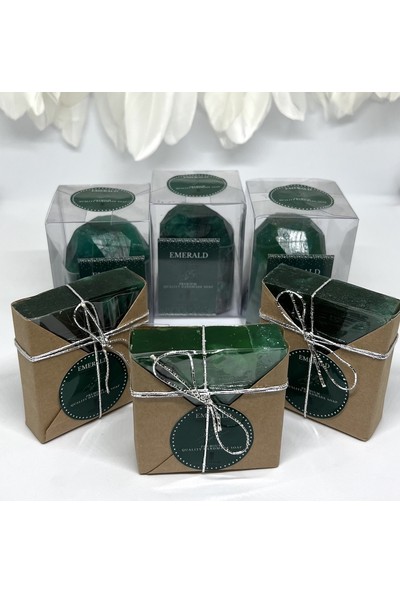 Natuur Collection 1881 Yılbaşı Paketi Zümrüt Taşı Sabunu 6'lı Egzotik Orman Kokulu El Yapımı Lüks Dekoratif Sabun
