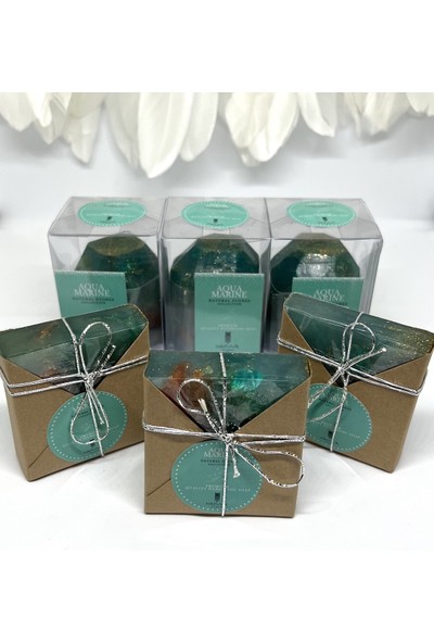 Natuur Collection 1881 Yılbaşı Paketi Aquamarine Sabunu 6'lı Okyanus Kokulu El Yapımı Lüks Dekoratif Sabun