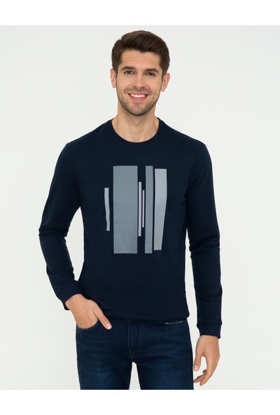 Pierre Cardin Lacivert Standart Fit Sweatshirt 50249360-VR033