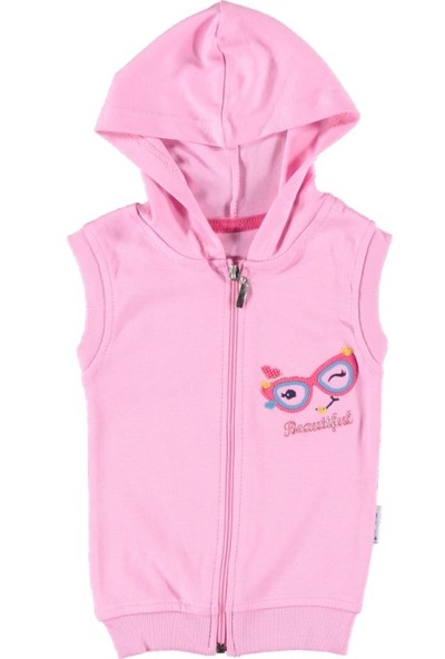 Paketle Express Gözlük Nakışlı Kız Yelek 2/5 Yaş