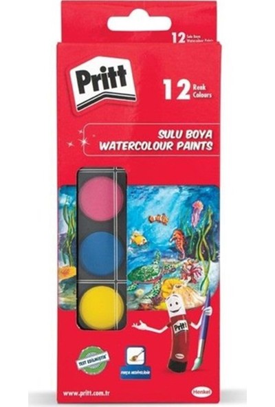 Pritt 12 Renk Sulu Boya Pritt 12 Renk Sulu Boya