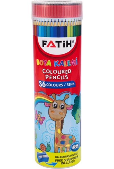 Fatih 36 Renk Kuru Boya Teneke Kutu