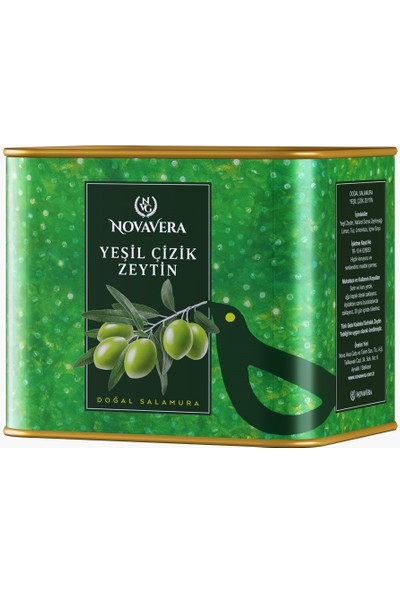 Novavera Yeşil Çizik Zeytin Büyük Boy 1 kg Novavera Yeşil Çizik Zeytin Büyük Boy 1 kg