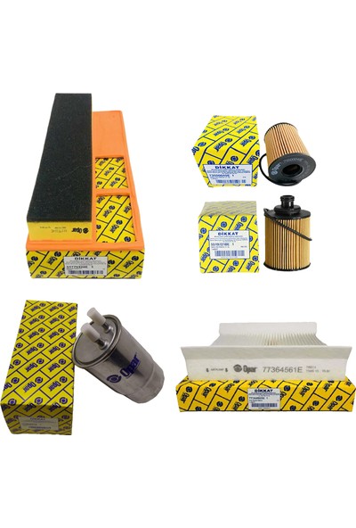 Opar Fiat Linea Euro 4 1.3 Multijet 16V Filtre Bakım Seti 2007-2012 Model - [4LÜ-OTODEPOSUSET1515C]