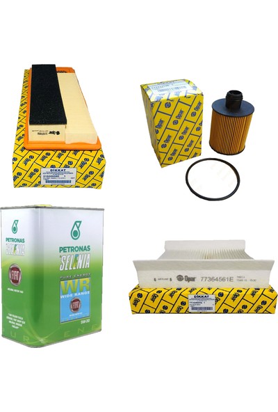 Opar Fiat Linea Euro 5 1.3 Multijet 16V Filtre Bakım Seti 2012-2018 Model - [3+1-OTODEPOSUSET1919A]