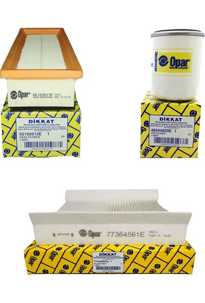Opar Fiat Linea 1.4 8V Benzinli Filtre Bakım Seti 2007-2019 Model 77 Bg [3'lü - OTODEPOSUSET9988B]