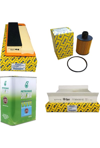 Opar Fiat Egea Euro 5 1.3 Multijet Filtre Bakım Seti 2016-2020 Model 95 Bg [3+1-OTODEPOSUSET8383A]