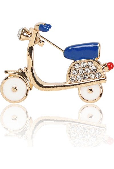 Pelin Aksesuar Mavi Scooter Broş Pelin Aksesuar Mavi Scooter Broş