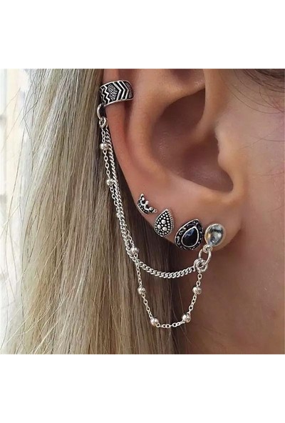 Pelin Aksesuar Renk Antik Piercing Küpe Seti Pelin Aksesuar Renk Antik Piercing Küpe Seti