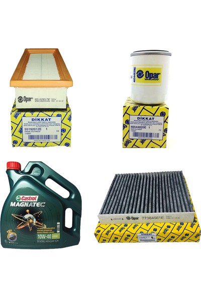 Opar Fiat Linea 1.4 8V Benzinli Filtre Bakım Seti 2007-2019 Model 77 Bg [karbon 3+1-OTODEPOSUSET9988C]