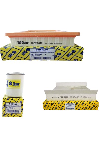 Opar Fiat Egea 1.4 Fire Benzinli Filtre Bakım Seti 2015-SONRASI 95 Bg [3'LÜ-OTODEPOSUSET3232B]