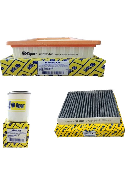 Opar Fiat Egea 1.4 Fire Benzinli Filtre Bakım Seti 2015-SONRASI 95 Bg [karbon 3'LÜ-OTODEPOSUSET3232D]