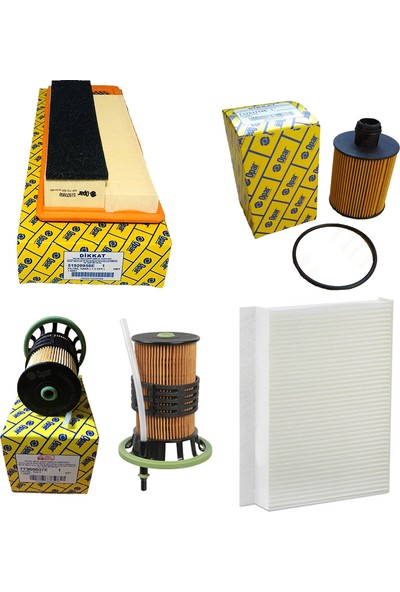 Opar Fiat 500 L Euro 5 Filtre Bakım Seti 2012-SONRASI 83-94 Bg [4'LÜ-OTODEPOSUSET4040C]