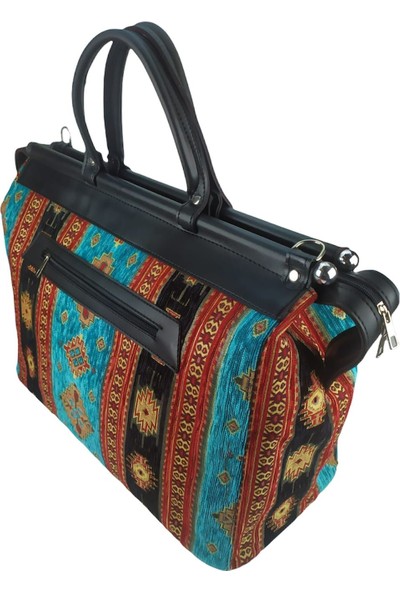 Erkan Bostan Kılım Desenli Seyahat Çantası Erkan Bostan Kılım Desenli Seyahat Çantası