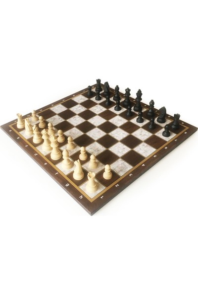 Star Polyester Kaplama Sedef Satranç Takımı 54X54 cm Star Polyester Kaplama Sedef Satranç Takımı 54X54 cm