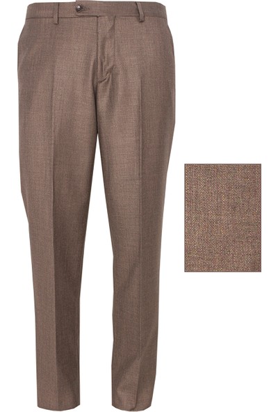 Varetta Erkek Kahverengi Poliviskon Kumaş Pantolon