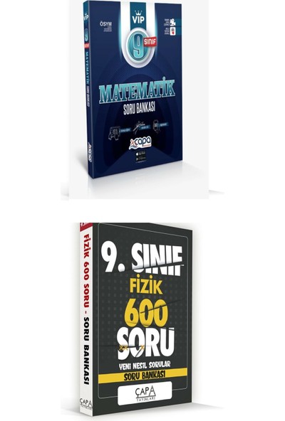 Çapa Yayınları 9. Sınıf Matematik ve Fizik Soru Bankası Seti 2 Kitap Çapa Yayınları 9. Sınıf Matematik ve Fizik Soru Bankası Seti 2 Kitap